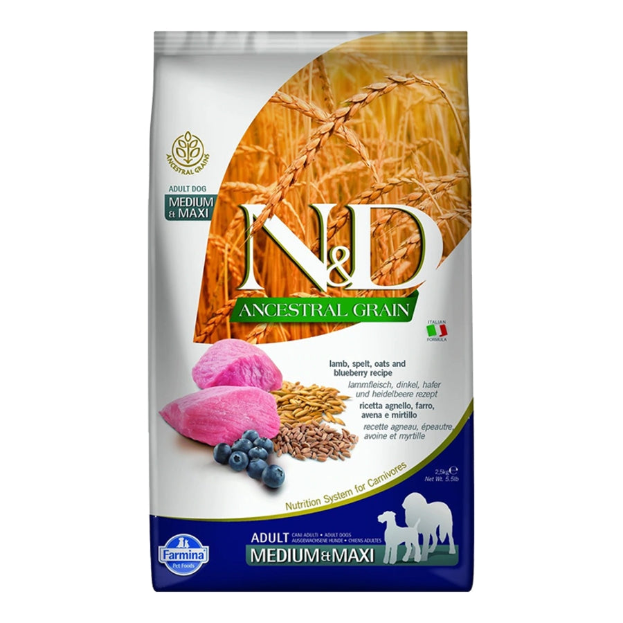 Farmina Ancestral Grain Lamb & Blueberry Medium/Maxi 5.5lb For Dogs ...